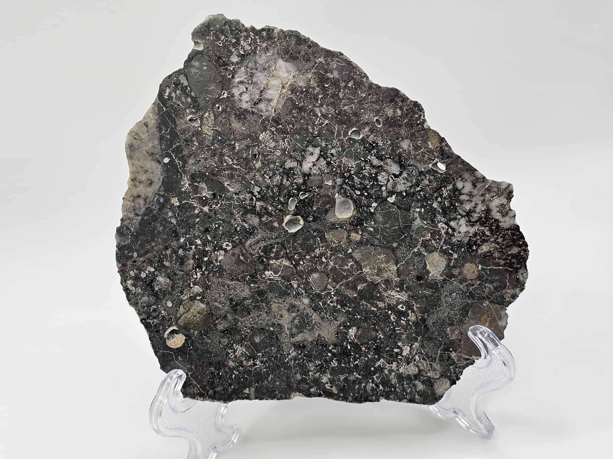 Nagjir 005 TRANSLUCENT Lunar Melt Breccia Meteorite Slice 82.9g – Star ...